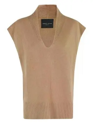 ROBERTO COLLINA V-neck Knit Top