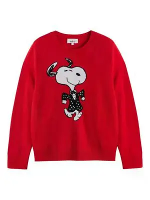 Chinti & Parker Dancing Snoopy Sweater - Red