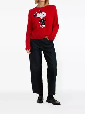 Chinti & Parker Dancing Snoopy Sweater - Red