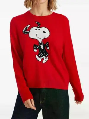 Chinti & Parker Dancing Snoopy Sweater - Red