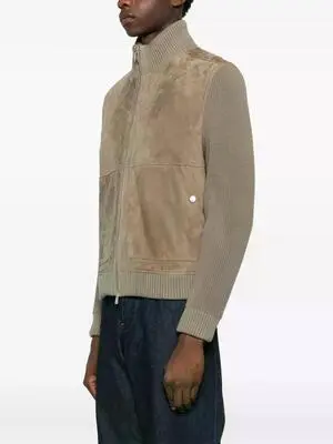 BOSS Zip-up Bomber Jacket - Neutrals