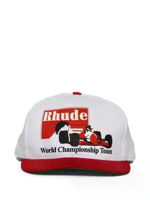 Rhude Racing-car Baseball Cap - White