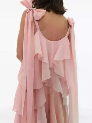 Aje Gracie Ruffled Bow Maxi Dress