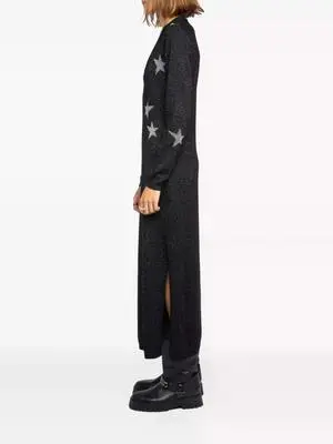 Zadig&Voltaire Stellly Merino Wool Maxi Dress With Lurex Stars
