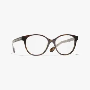 Chanel Pantos Eyeglasses Dark Tortoise