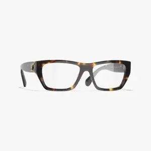 Chanel Rectangle Eyeglasses - Tortoise Tweed