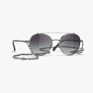 Chanel Pilot Sunglasses - Ruthenium