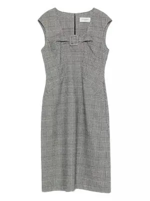 ERMANNO FIRENZE Checked Midi Dress