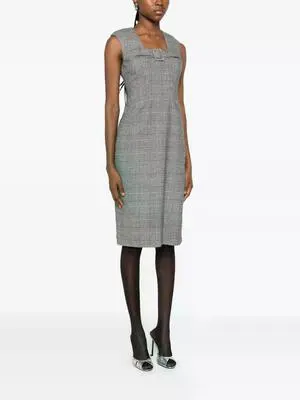 ERMANNO FIRENZE Checked Midi Dress