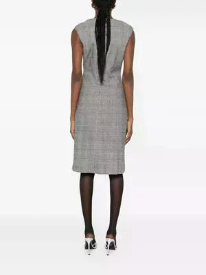 ERMANNO FIRENZE Checked Midi Dress