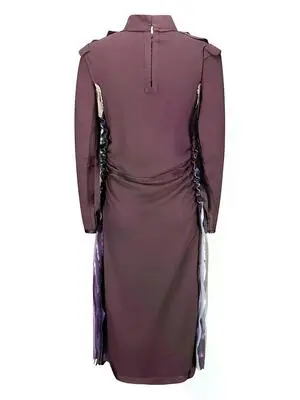MAISON MARGIELA Ruffled-trim Dropped Midi Dress - Purple