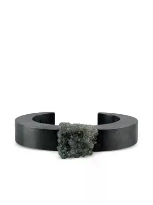 PARTS OF FOUR Crescent Quartz Bracelet - Black