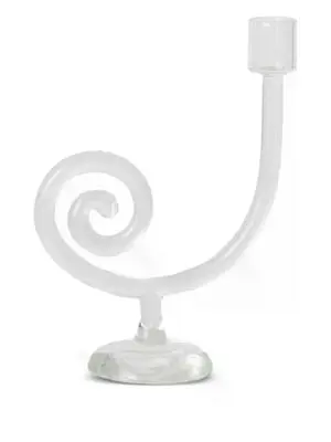 SOPHIE LOU JACOBSEN Spiral Glass Candle Holder - Neutrals