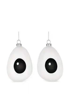 ALESSI Holly Christmas Ornaments - White