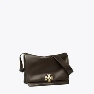 Tory Burch Large Charlie Shoulder Bag - Warm Mahogany