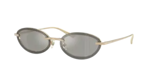 JIMMY CHOO Oval Sunglasses - Light Grey Mirror Silver