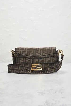 Fendi Zucca Baguette Shoulder Bag