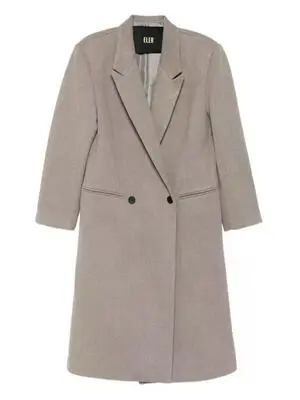 ELEH Notched-lapel Double-breasted Coat