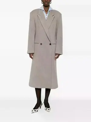ELEH Notched-lapel Double-breasted Coat