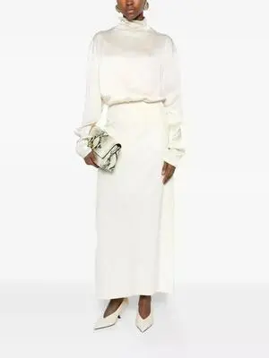 TOTEME High-neck Blouse - Neutrals