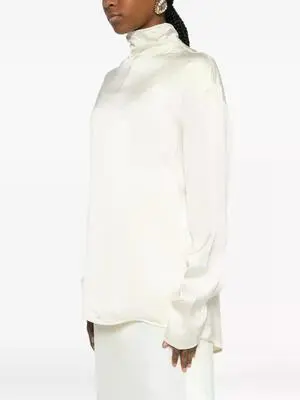 TOTEME High-neck Blouse - Neutrals