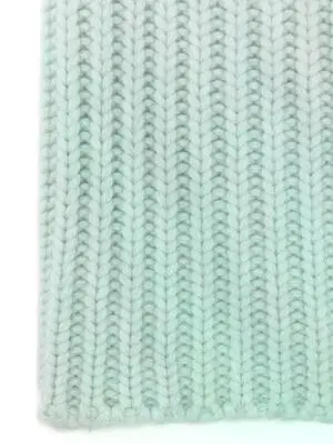 HURRAY Ribbed Knit Cashmere Beanie - Blue