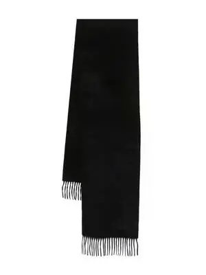 Paul Smith Cashmere Fringed-trim Scarf - Black