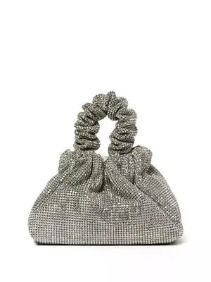 TWENTY FOURHAITCH Crystal-embellished Ruched-handle Shoulder Bag