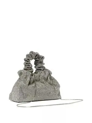 TWENTY FOURHAITCH Crystal-embellished Ruched-handle Shoulder Bag