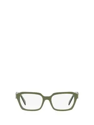 Prada Square Eyeglasses - Clear Green