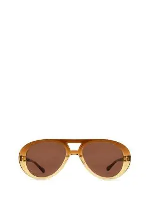 JULIUS TART OPTICAL Aviator Sunglasses - Brown Gradient