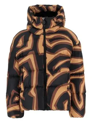 Emilio Pucci Printed Nylon Down Jacket - Brown