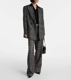 Dolce & Gabbana High-rise Wool-blend Wide-leg Pants