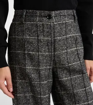Dolce & Gabbana High-rise Wool-blend Wide-leg Pants