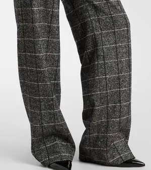 Dolce & Gabbana High-rise Wool-blend Wide-leg Pants