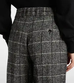 Dolce & Gabbana High-rise Wool-blend Wide-leg Pants