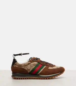 Gucci Re-motion Suede-trimmed Sneakers