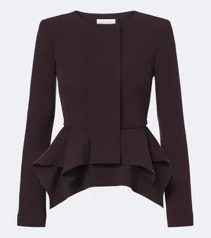 Roland Mouret Peplum Crêpe Jacket - Brown