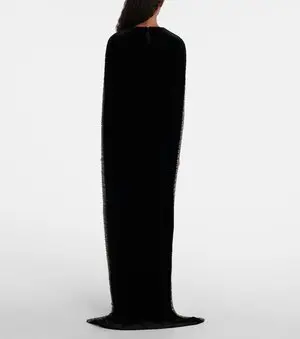 Roland Mouret Embellished Velvet Gown