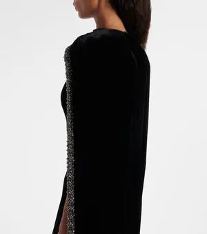 Roland Mouret Embellished Velvet Gown