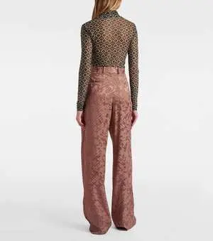 Dries Van Noten Belted Printed Wide-leg Pants - Multicoloured