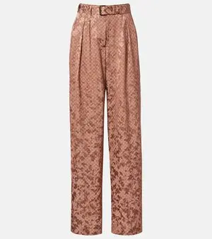 Dries Van Noten Belted Printed Wide-leg Pants - Multicoloured