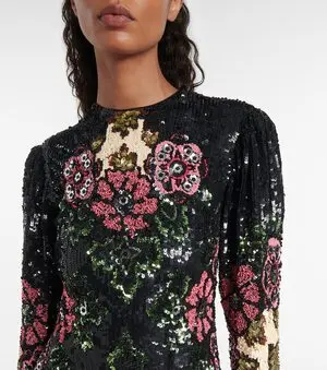 La DoubleJ Clingy Swing Sequined Maxi Dress