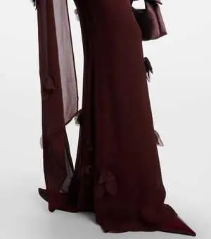 SELF-PORTRAIT Scarf-detail Jersey Gown