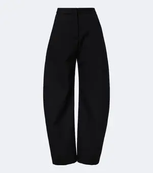 Alaïa Wool Barrel-leg Trousers - Black