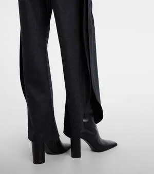 Alaïa Wool Barrel-leg Trousers - Grey