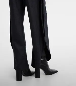 Alaïa Wool Barrel-leg Trousers - Grey