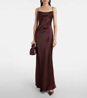 SELF-PORTRAIT Embellished Satin Gown