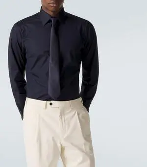 Zegna Cotton-blend Shirt - Blue