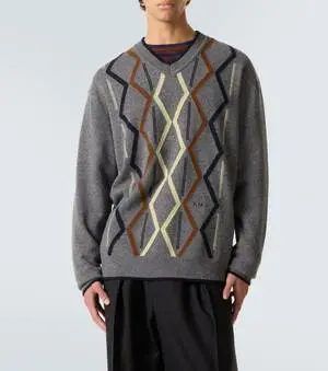 Plan C Intarsia Wool And Cashmere Sweater